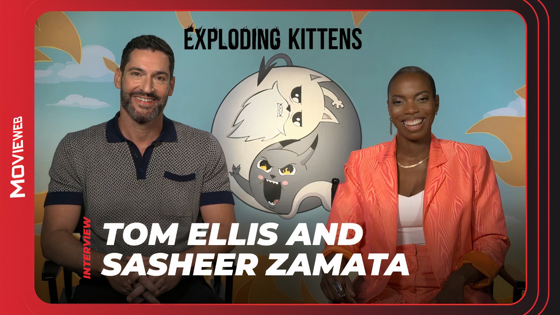 Tom Ellis and Sasheer Zamata Exploding Kittens Interview – Filmibee.com